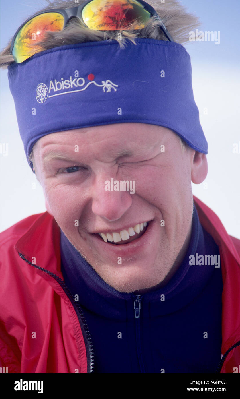 Portrait of male skier Stock Photo - Alamy