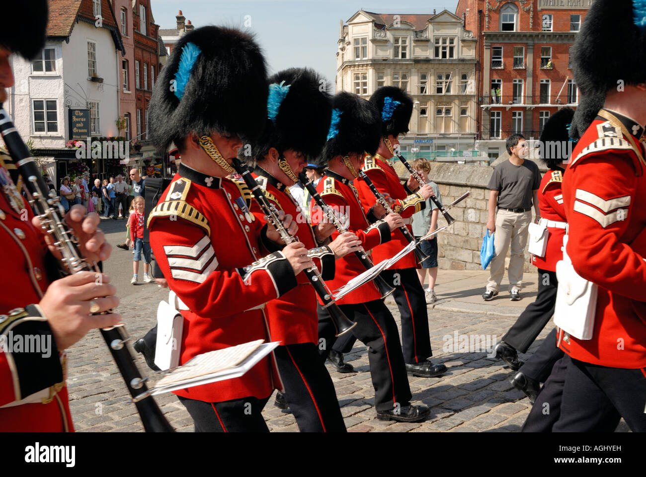 The Irish Guards Band on parade in Windsor England Stock Photo - Alamy