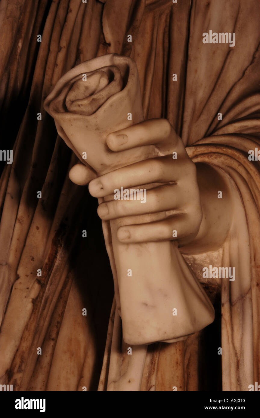 Roman statue scroll hi-res stock photography and images - Alamy