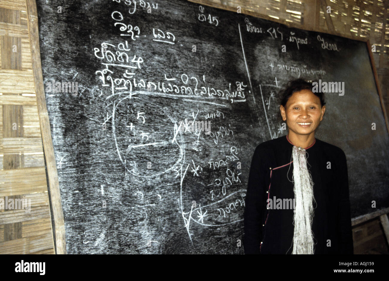 The head teacher in a village school near Luang Nam Tha in north west ...