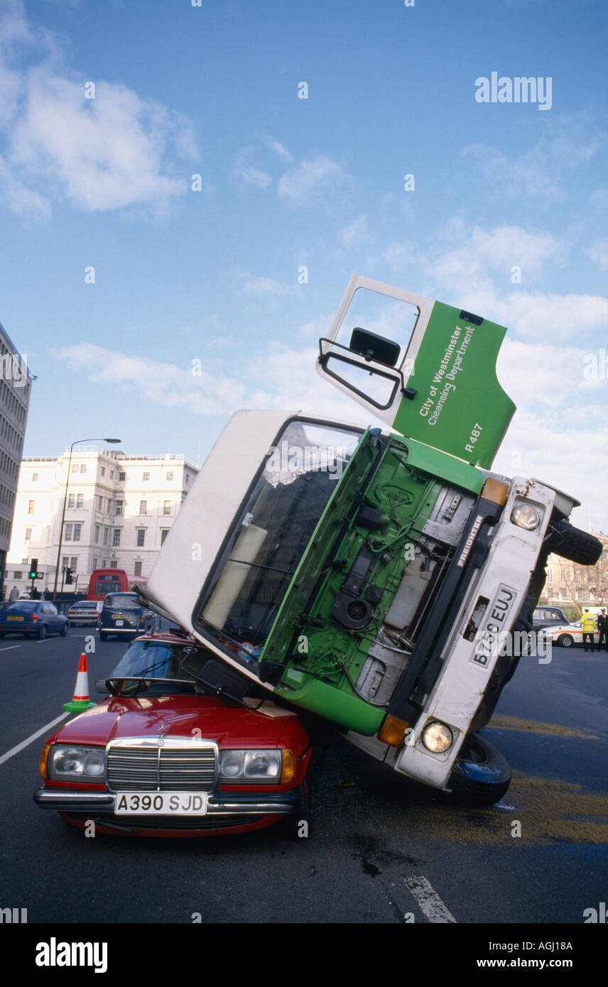 Car Crash in London in England in Great Britain in the United Kingdom ...