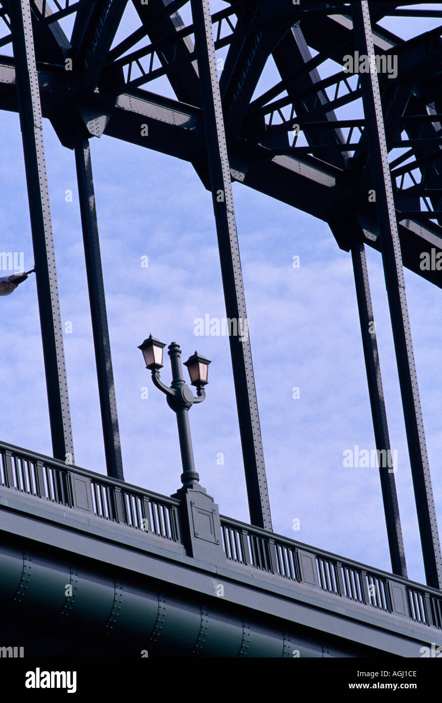 Tyne Bridge Victorian architecture in Newcastle upon Tyne in England in ...