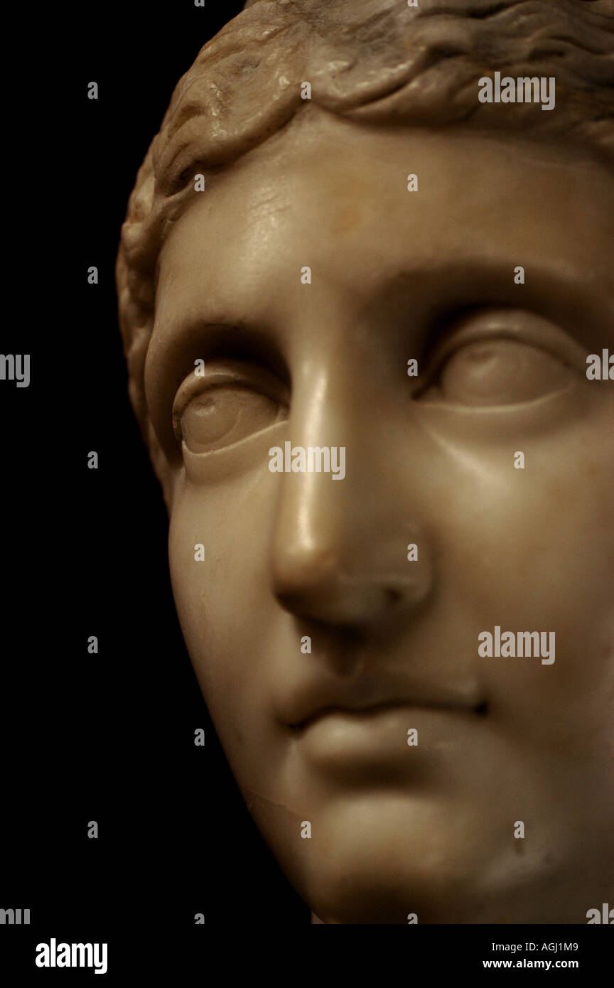 Close view of sculpture at Petworth House Roman late 2nd century Bust ...