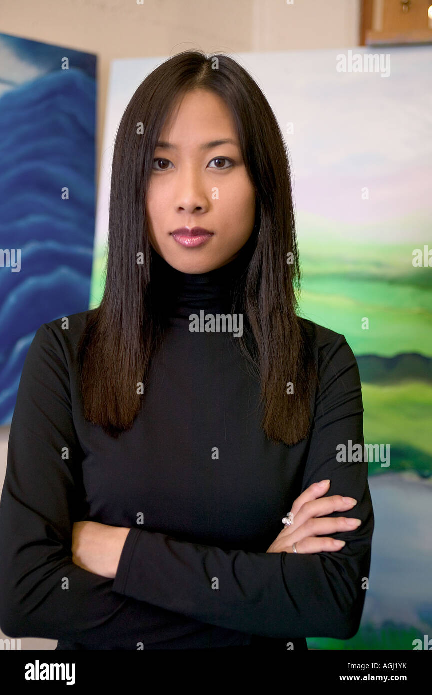 Female Painter in Studio Stock Photo - Alamy