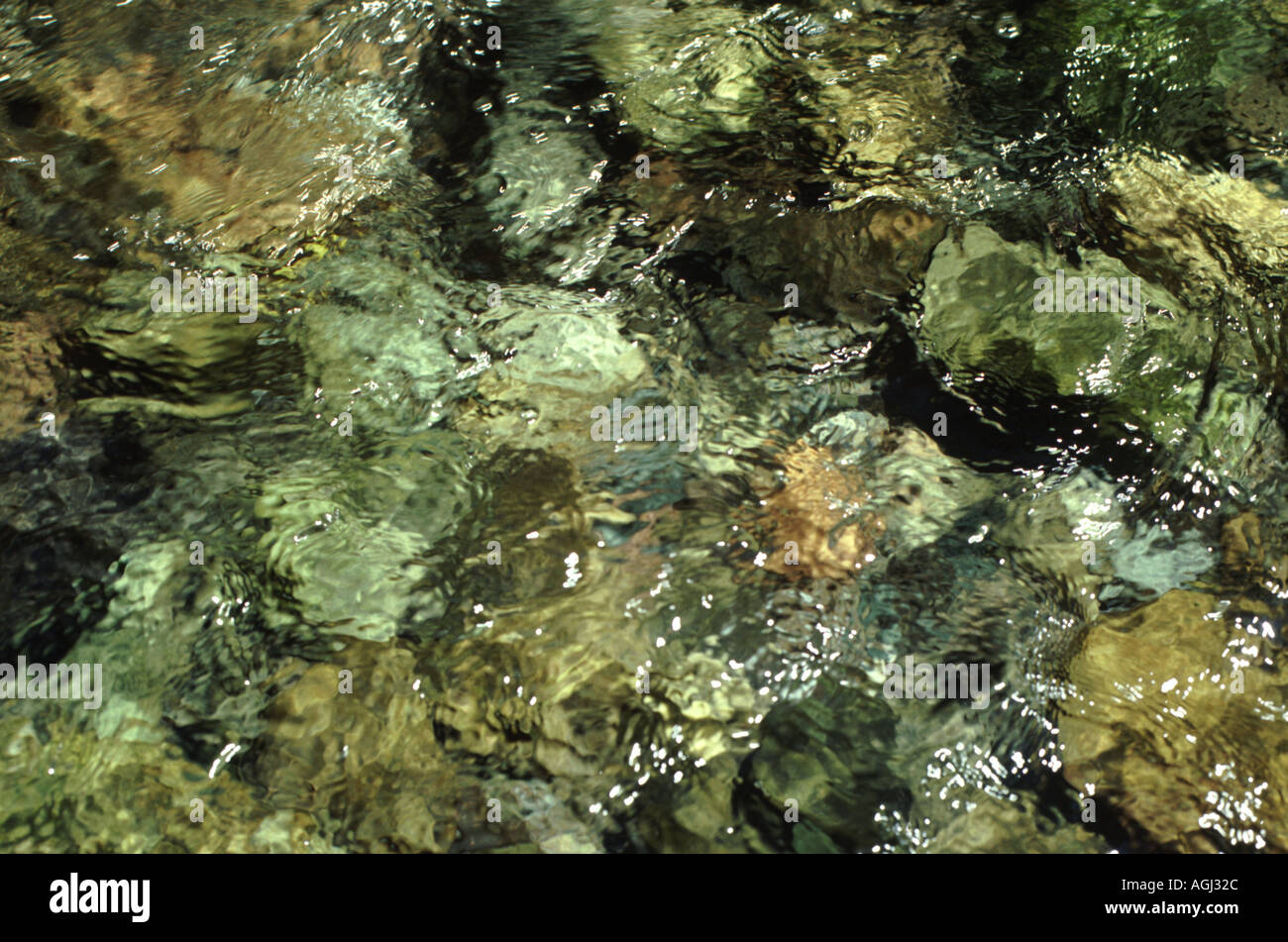 Water flowing over a pebbly stream bed Stock Photo - Alamy
