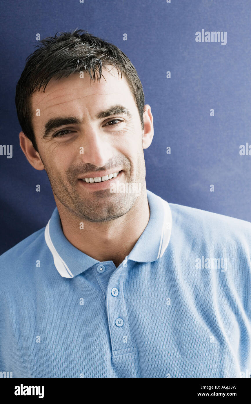 Portrait of a mid adult man smiling Stock Photo - Alamy