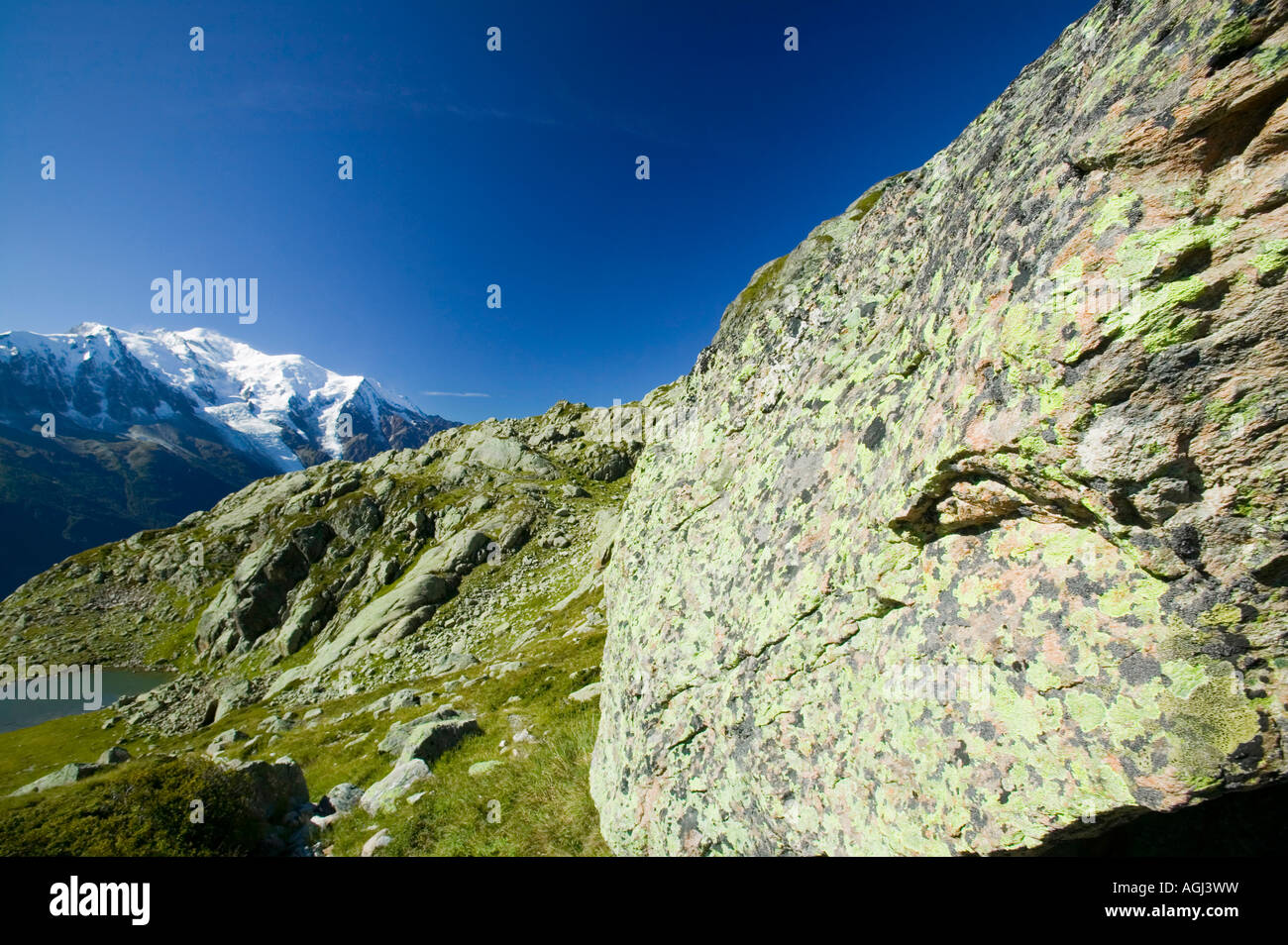 Mont Blanc from the Aiguille Rouge National Park Chamonix France Stock ...