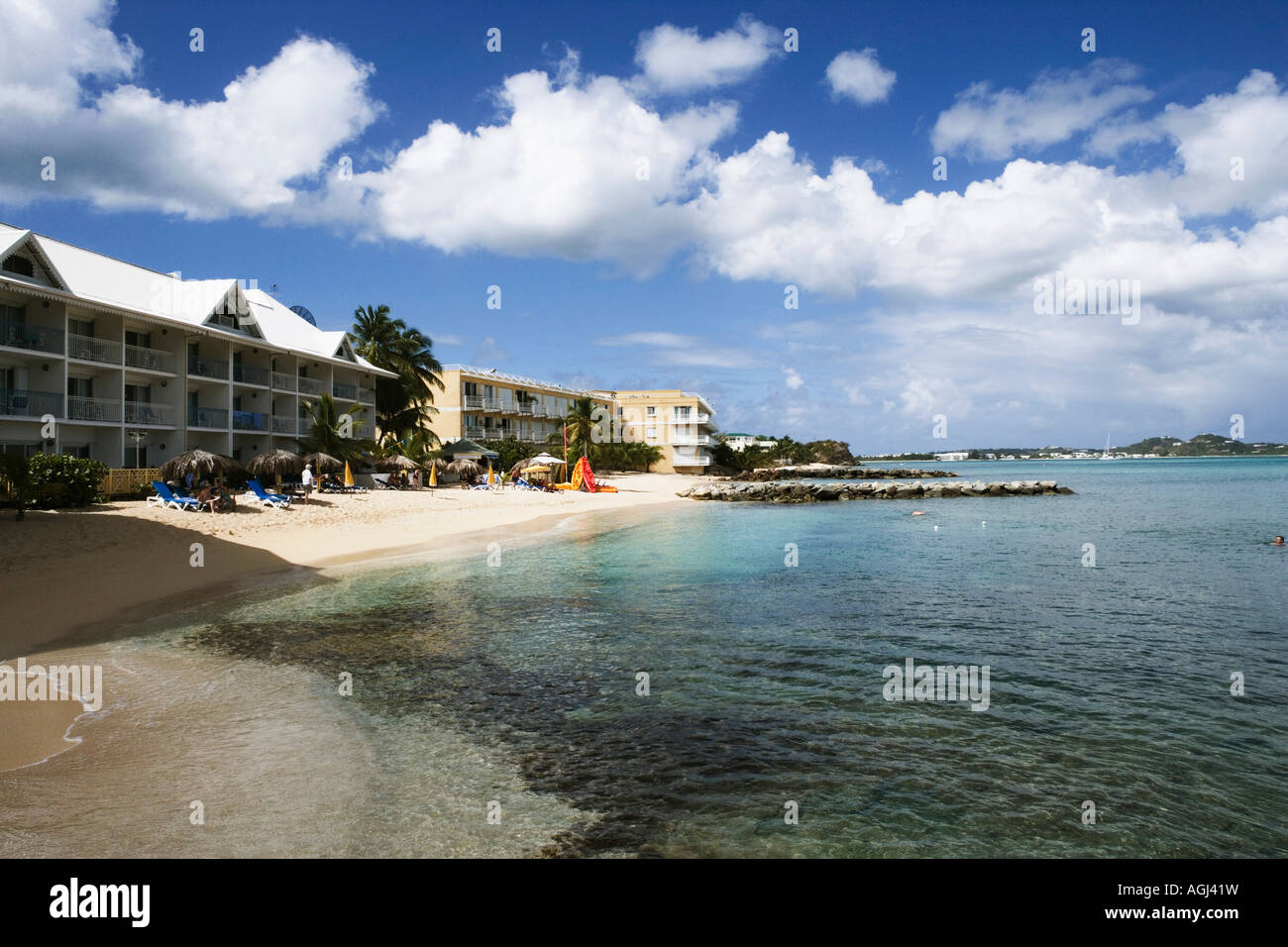 Buildings on the beach Stock Photo - Alamy