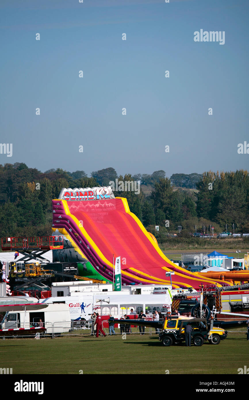 Giant inflatable red slide at Shoreham Airshow, Shoreham Airport, West ...