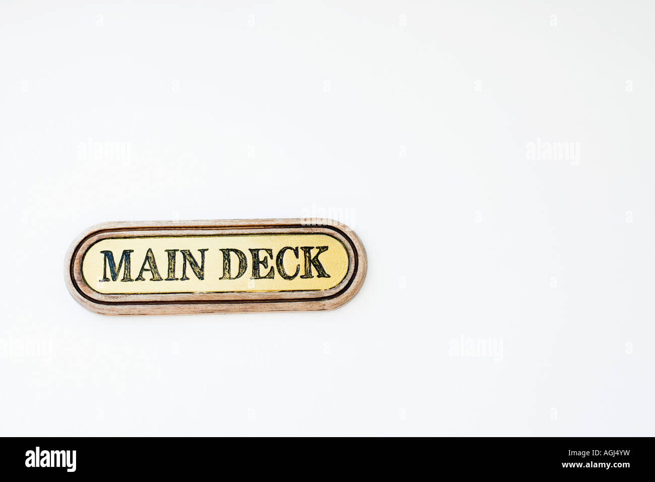 Main Deck text on a white background Stock Photo - Alamy