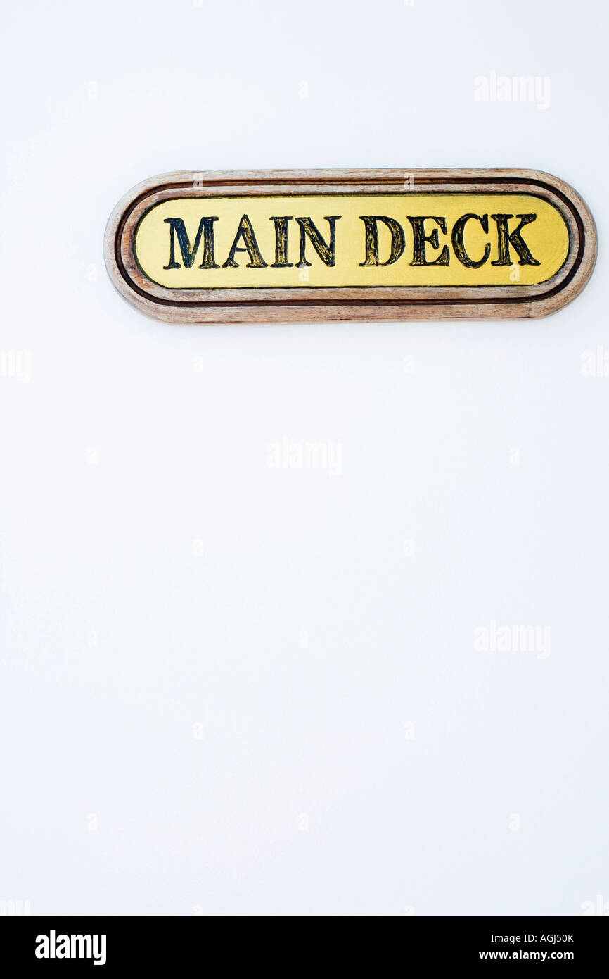 Main Deck text on a white background Stock Photo - Alamy