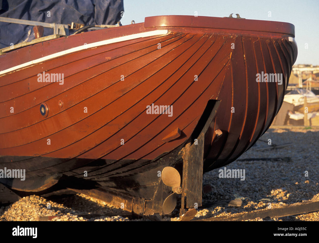 Clinker built fishing boat Stock Photo - Alamy