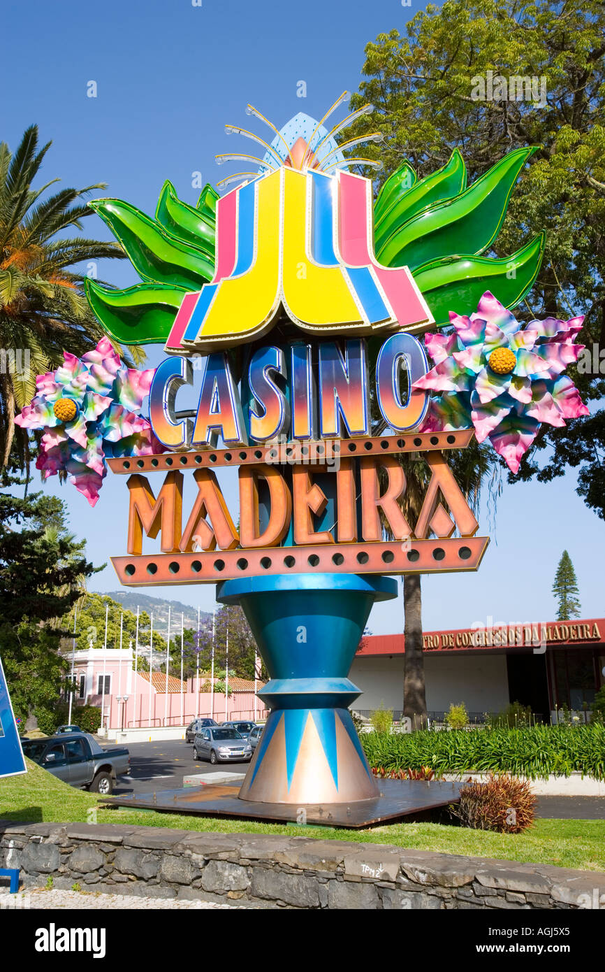 Portugal Funchal Casino sign Stock Photo - Alamy