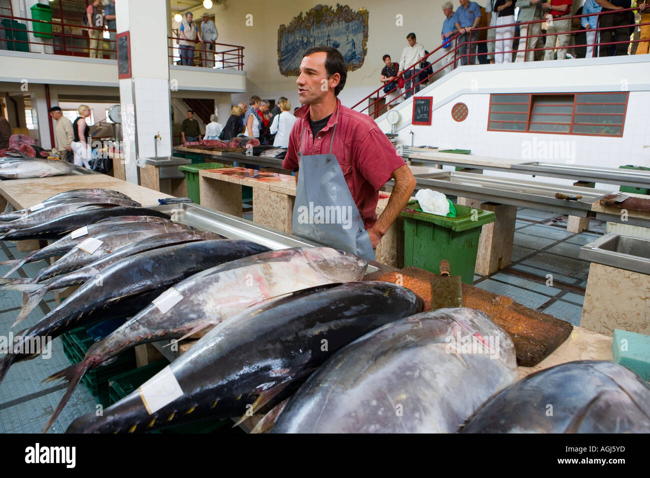 Madeira Funchal indoor fish market Stock Photo - Alamy
