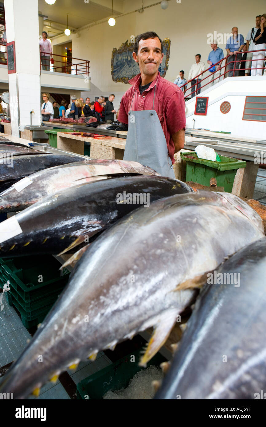 Madeira Funchal indoor fish market Stock Photo - Alamy