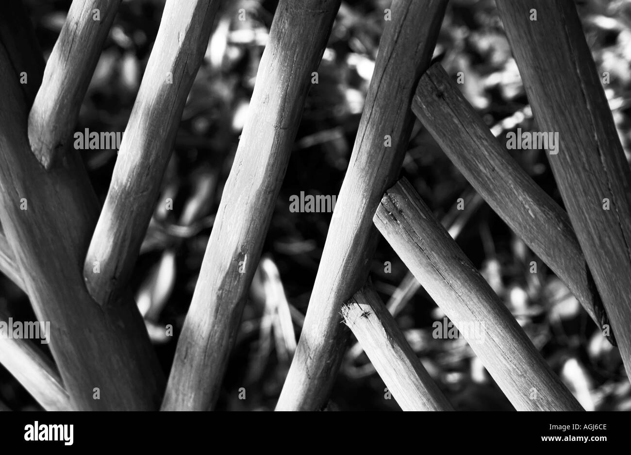 Abstract of wooden railing Stock Photo - Alamy