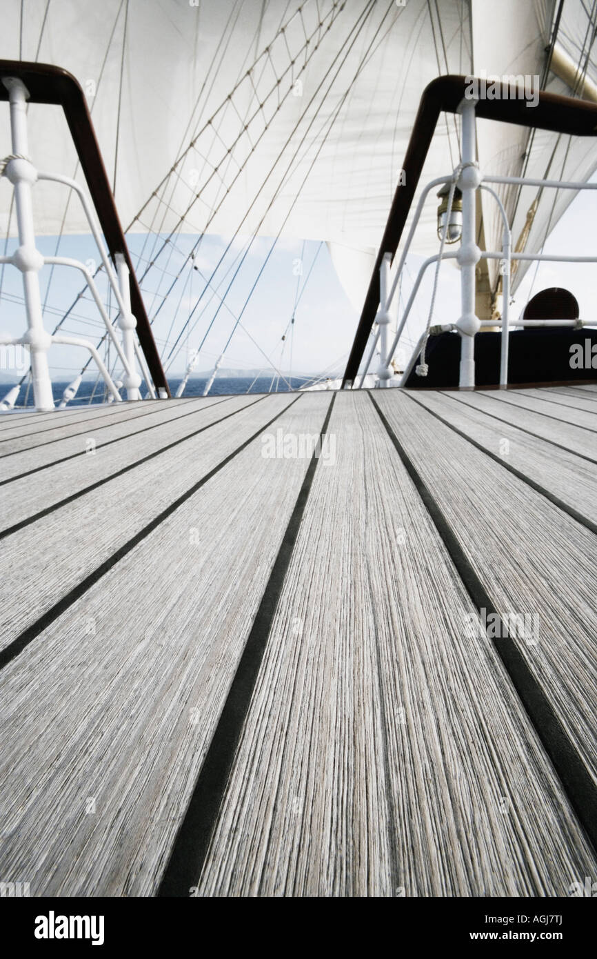 Deck of a sailing ship Stock Photo - Alamy