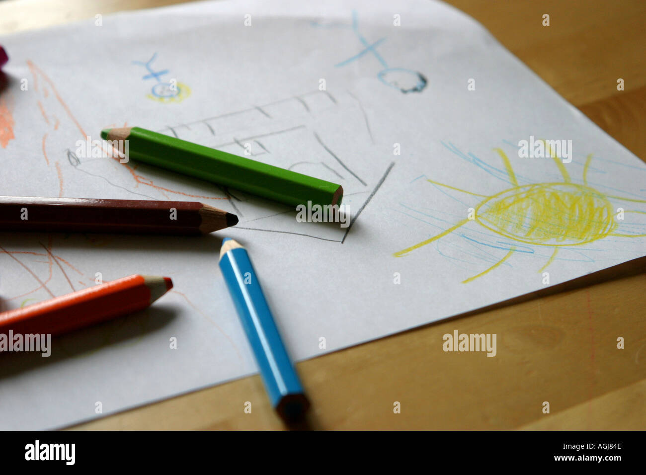 picture drawn by child Stock Photo - Alamy
