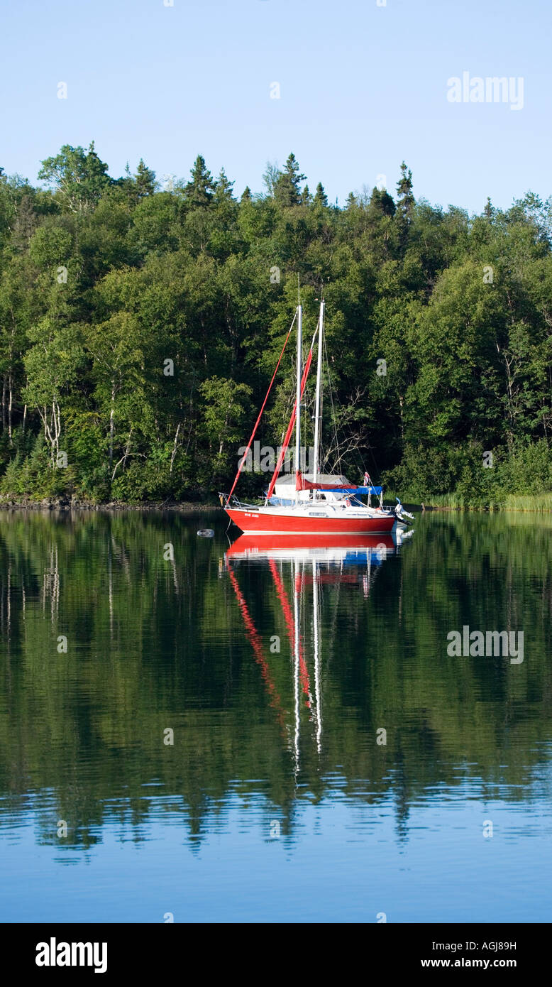 Boat on Lake Superior Stock Photo - Alamy