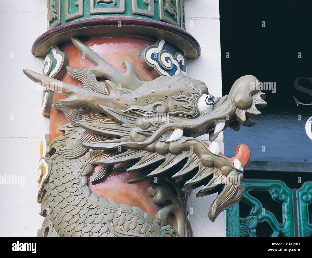chinese dragon decoration in stowell street newcastle upon tyne uk ...