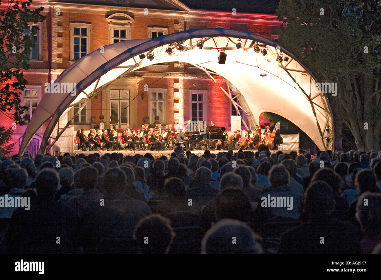 germany mecklenburg vorpommern audience is listening a classic concert ...