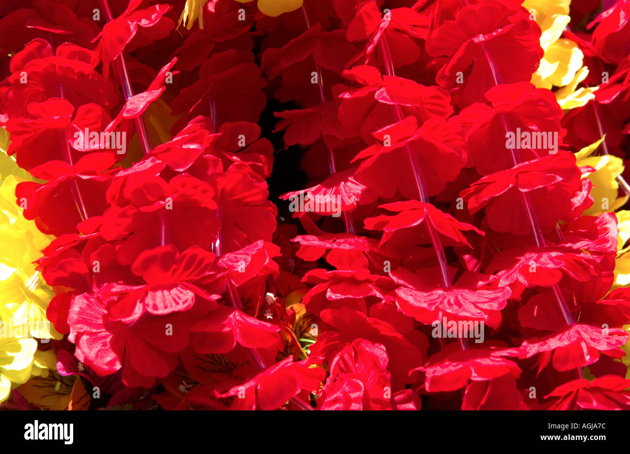 Flower lei background Stock Photo - Alamy