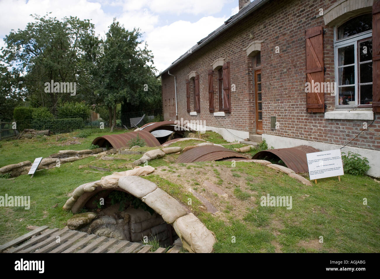 First World War restored trenches behind the Ocean Villas Tea Rooms ...