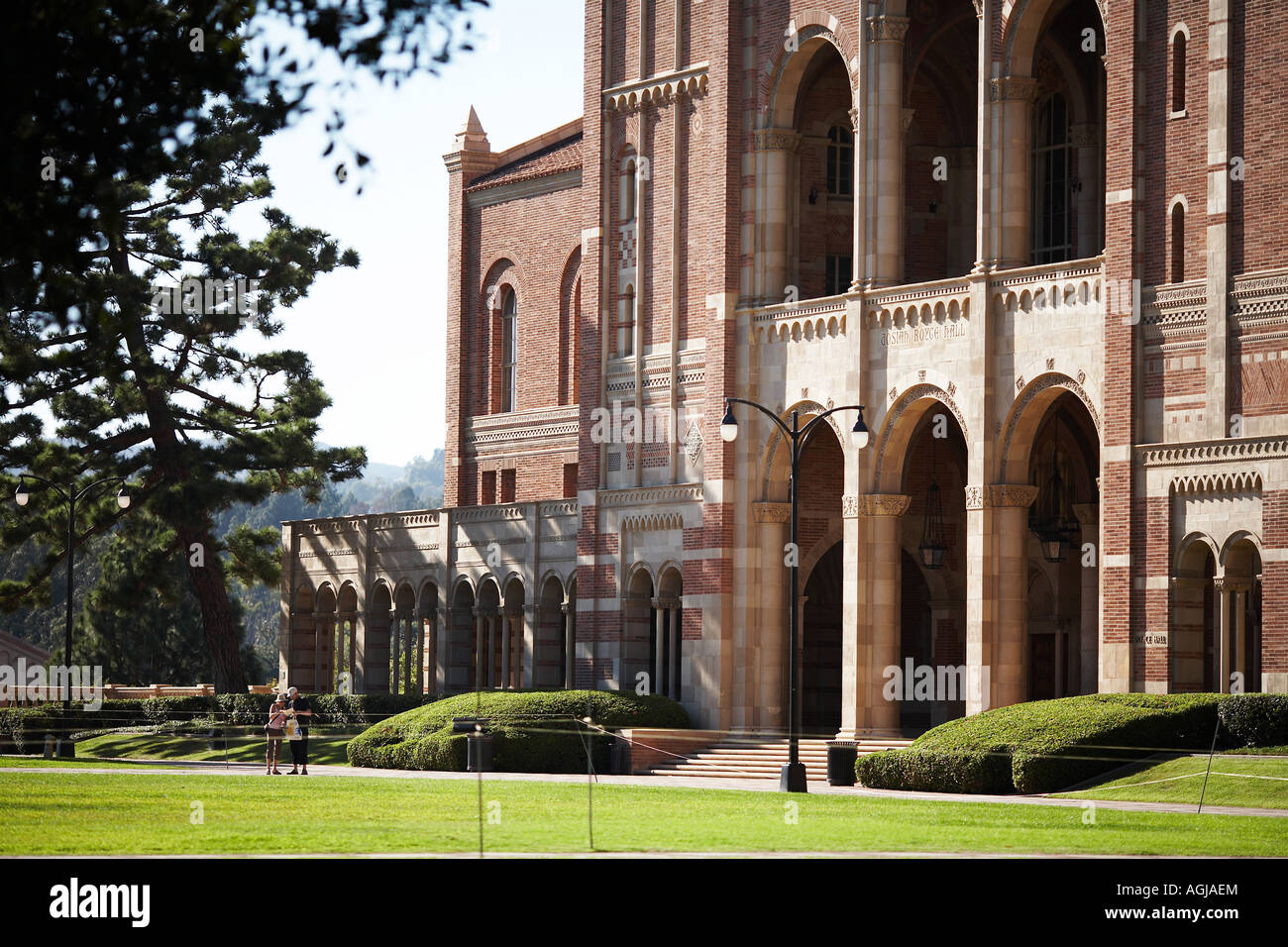 Royce Hall with Grass UCLA Campus, West Los Angeles, California, USA ...