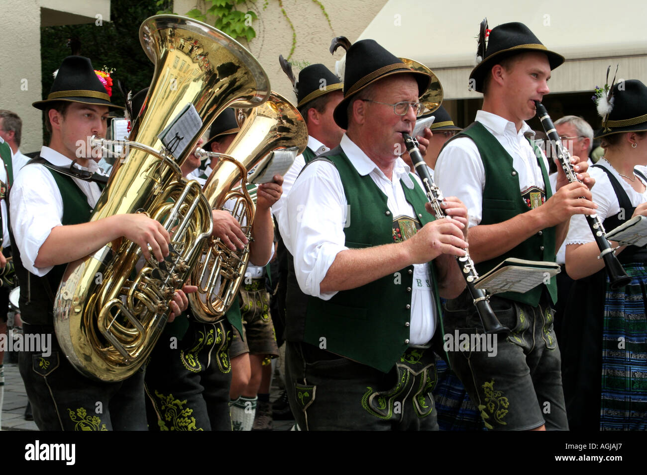 Bavarian brass band tuba player hi-res stock photography and images - Alamy
