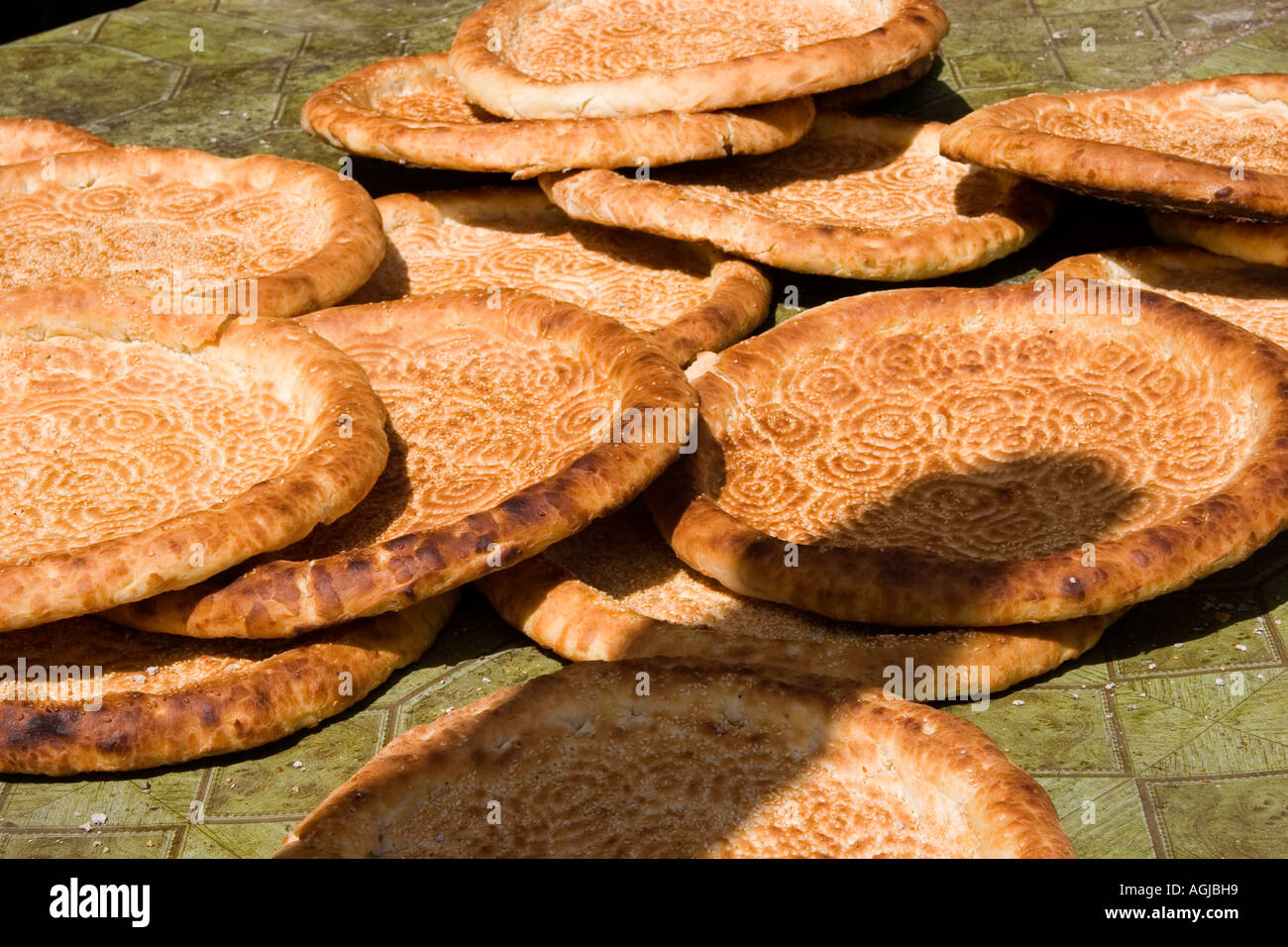 asia china bread on the market of yutian at silkroad Stock Photo - Alamy