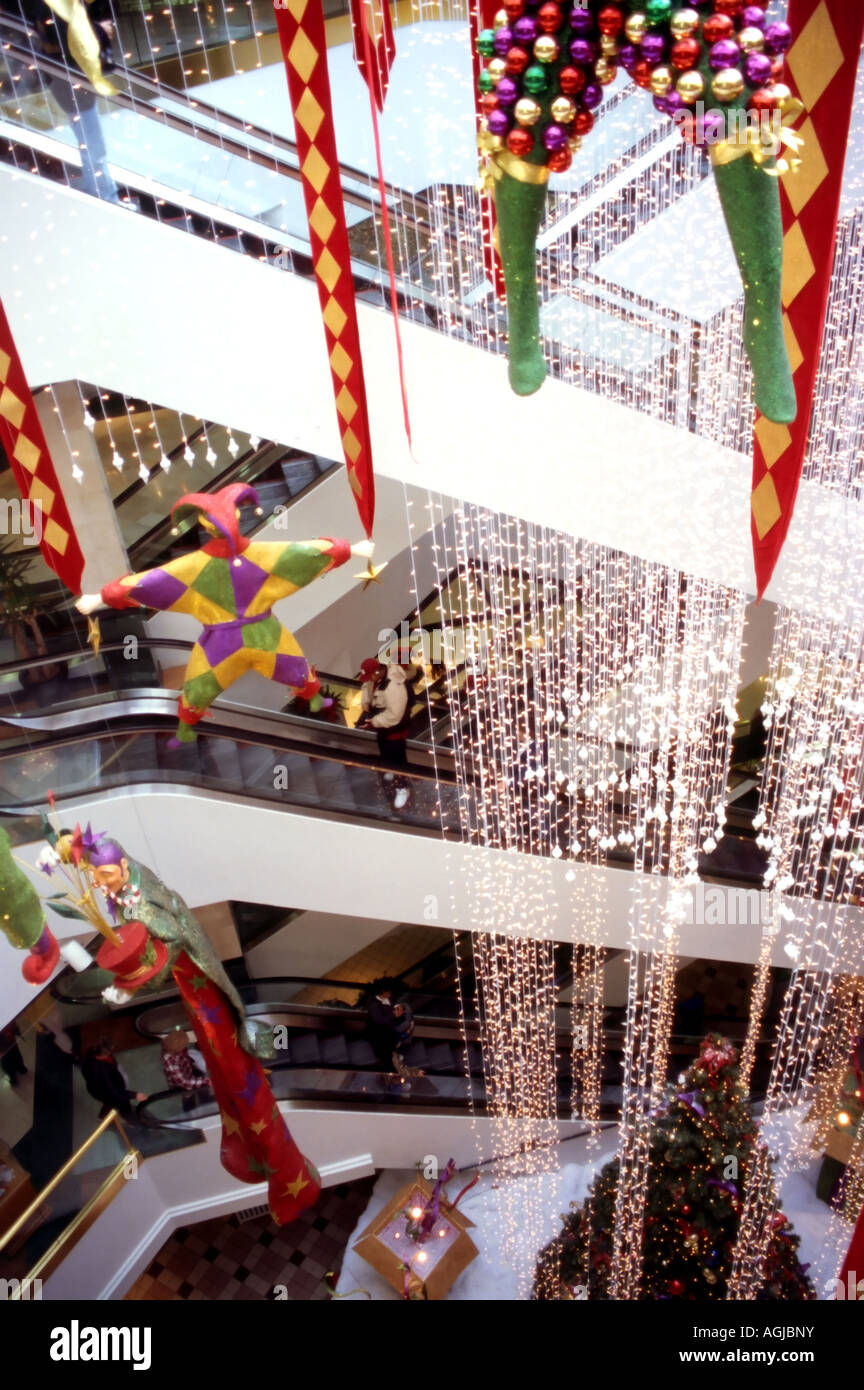 Interior view of a shopping mall in Salt Lake City, Utah, USA during ...