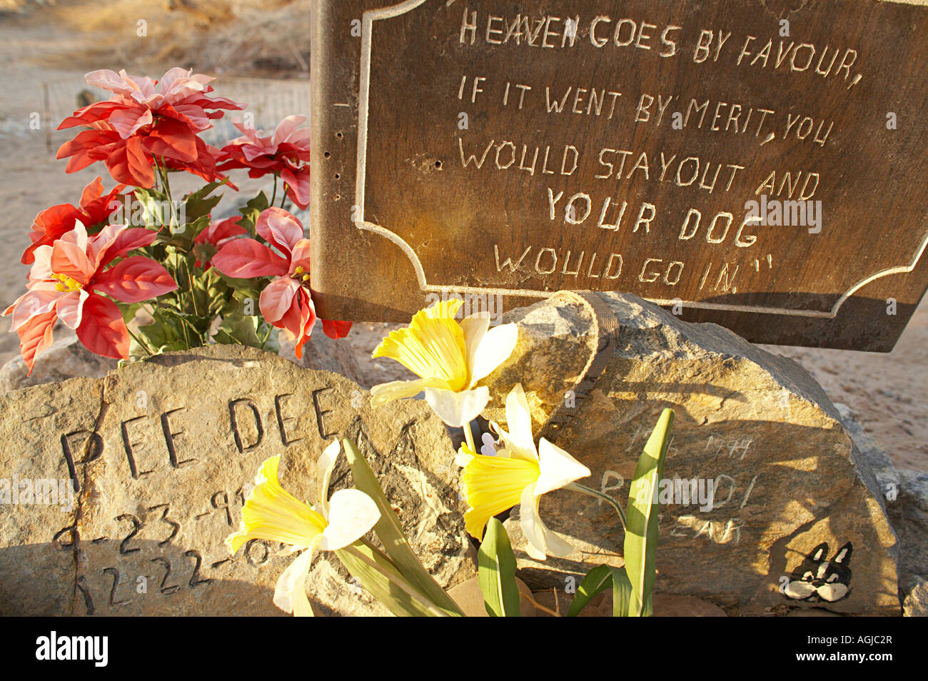 Pet Cemetery near the Sleepy Hollow trailer park on the Quechan Indian ...