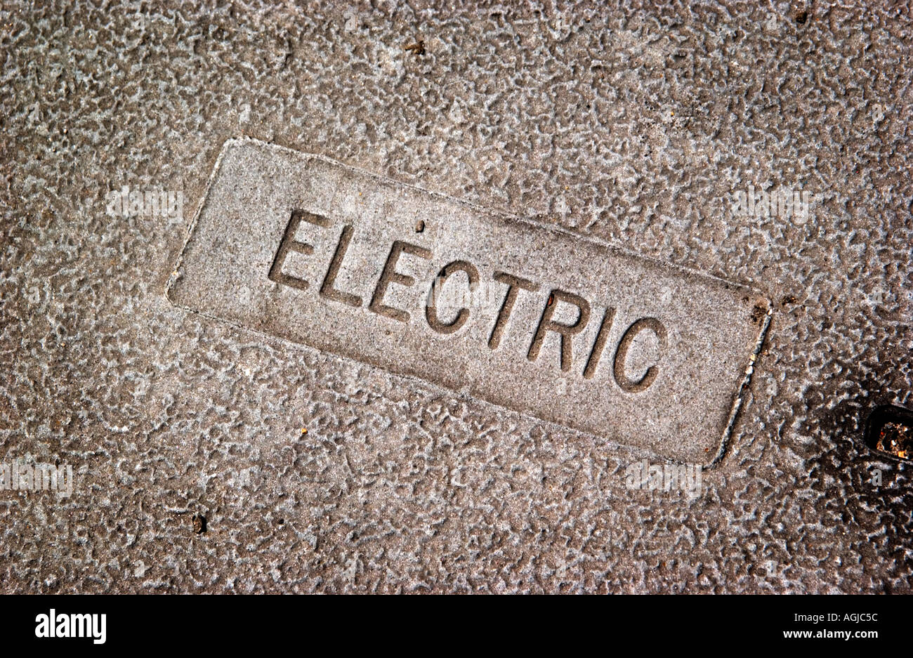 Electric utility cover Stock Photo - Alamy