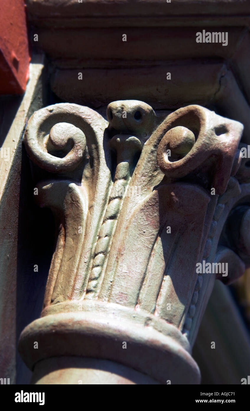 Architectural work on column Stock Photo - Alamy