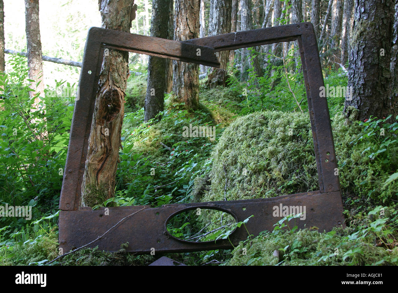 old rusty iron part Chilkoot Trail Alaska USA Stock Photo - Alamy