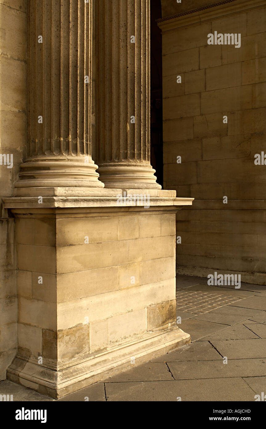 Columns in louvre courtyard Stock Photo - Alamy