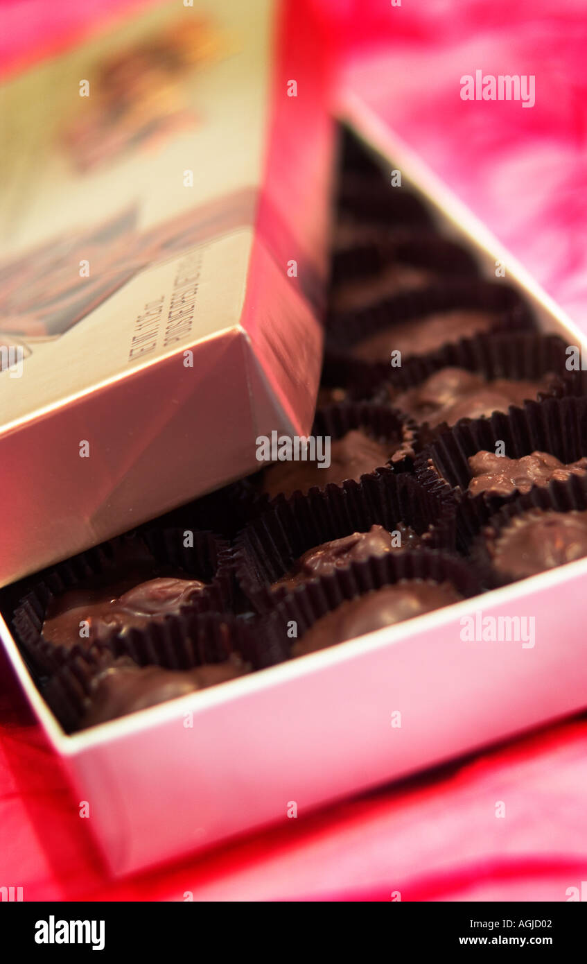 Box of chocolate candy Stock Photo - Alamy