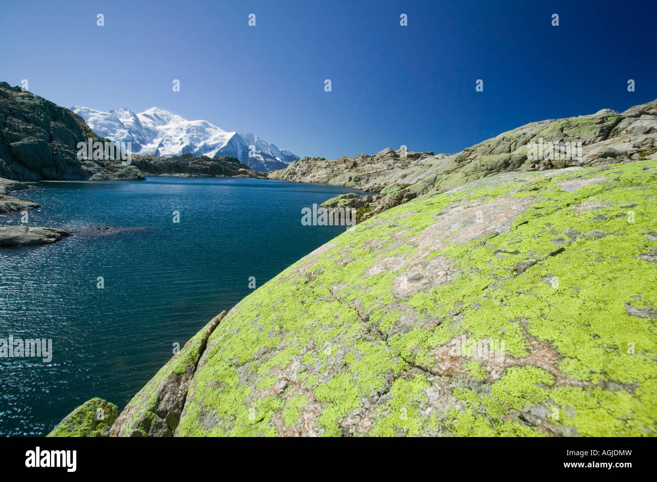 Lac Noir on the Aiguille Rouge mountains Chamonix France Stock Photo ...