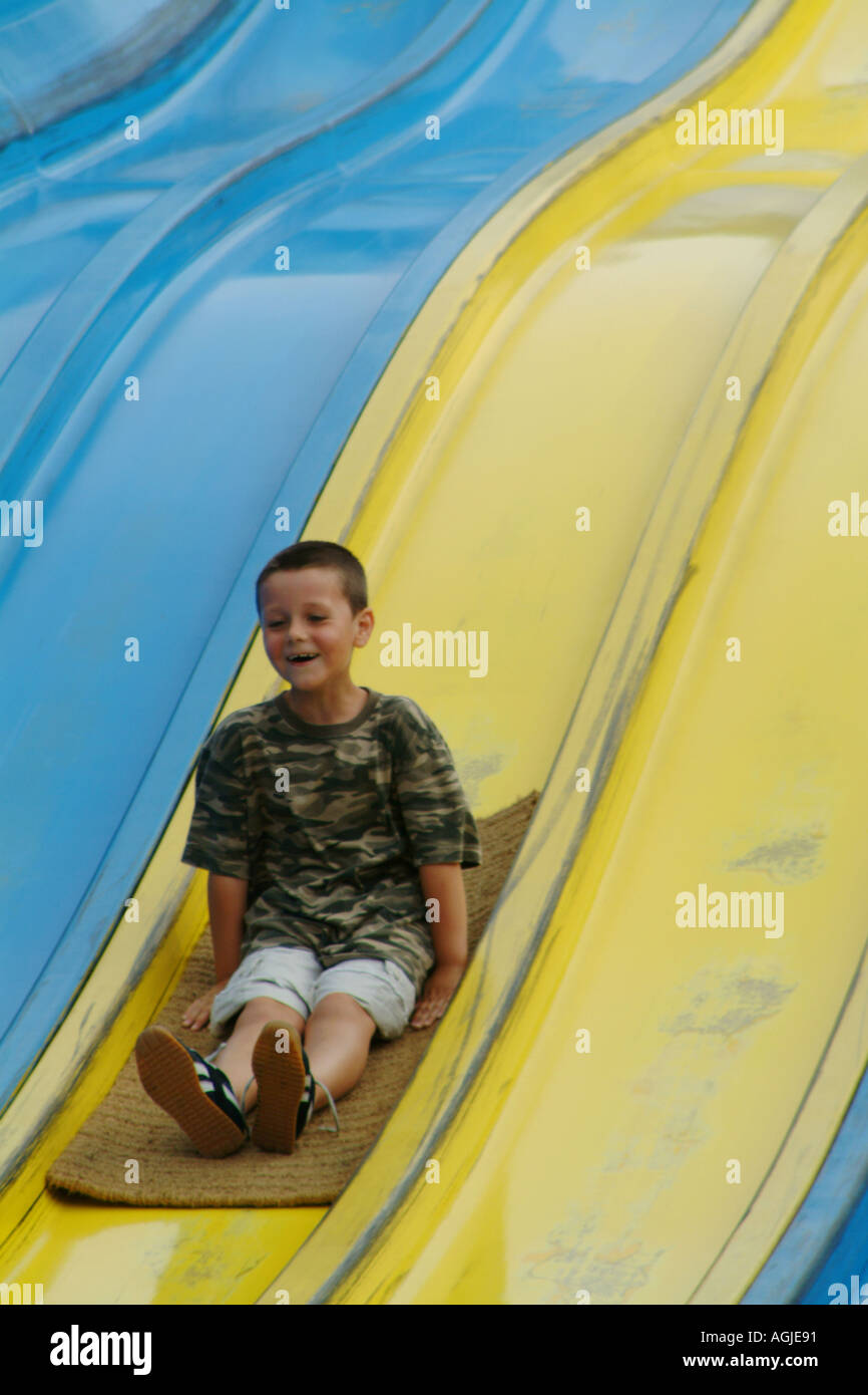 child on a wavy slide Stock Photo - Alamy