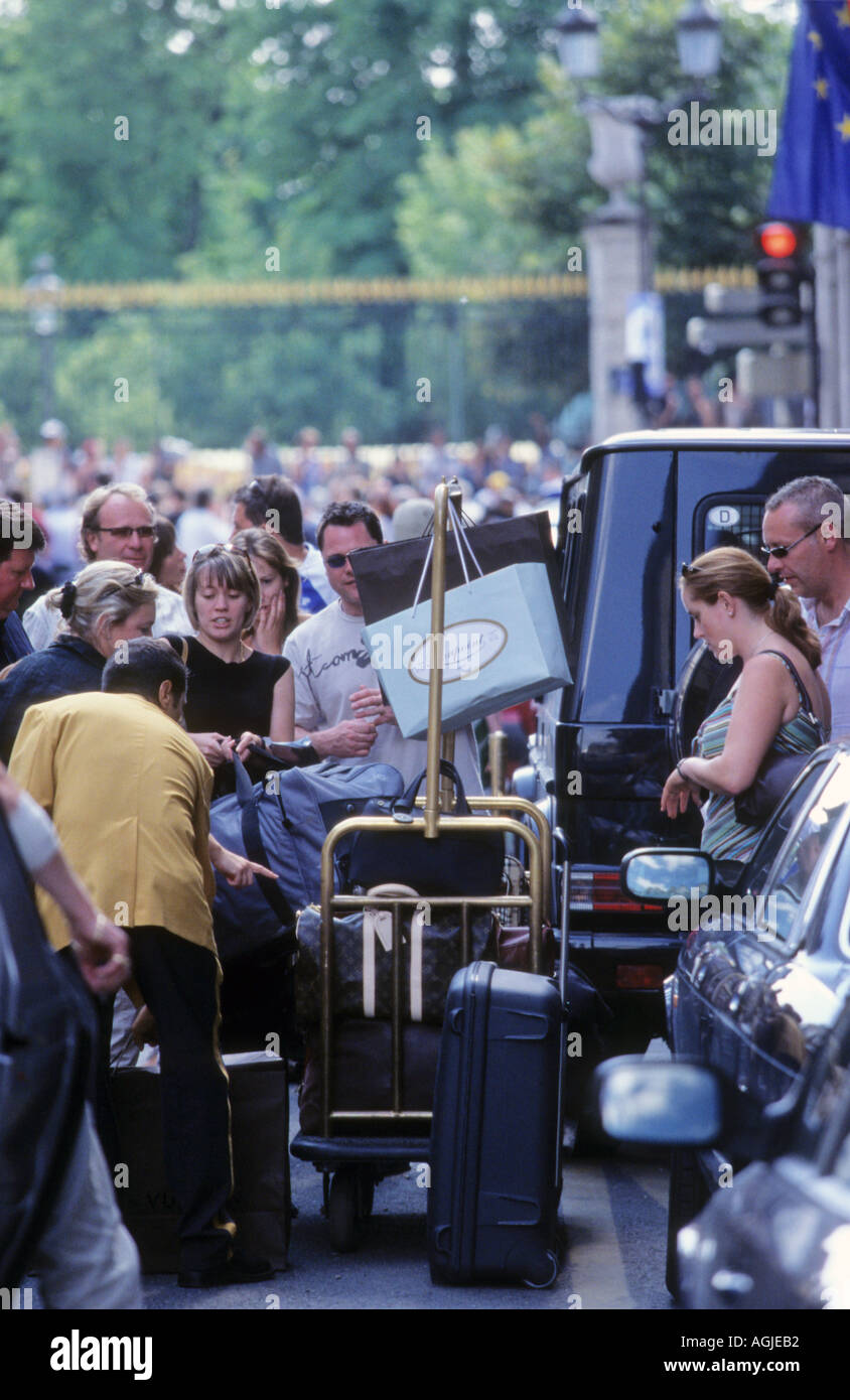 Exit of luxury hotel in Paris france Stock Photo - Alamy