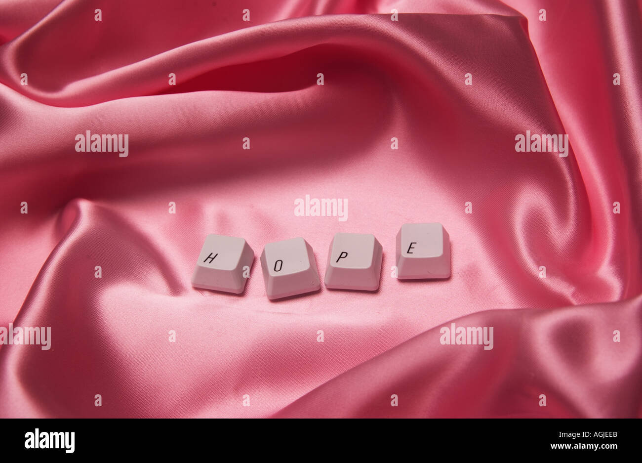 Hope spelled out in keys from keyboard Stock Photo - Alamy
