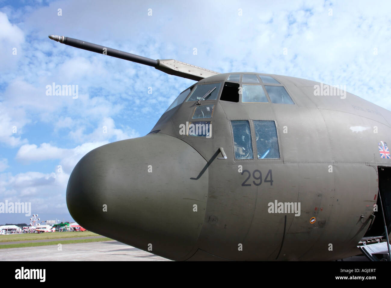 Exterior view of Cockpit of the Lockheed Hercules C-130K military cargo ...