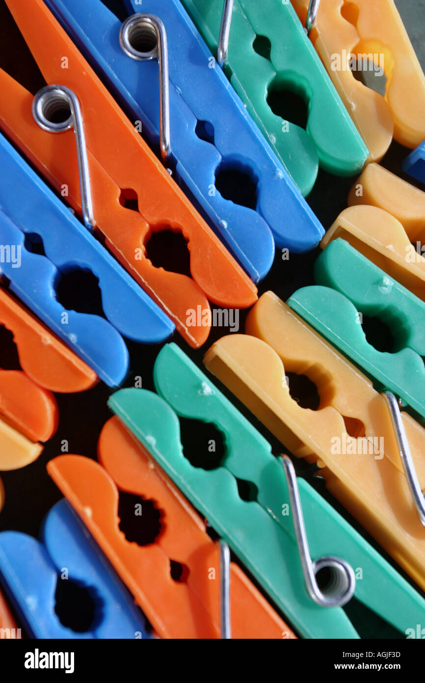 Colored pegs Stock Photo - Alamy