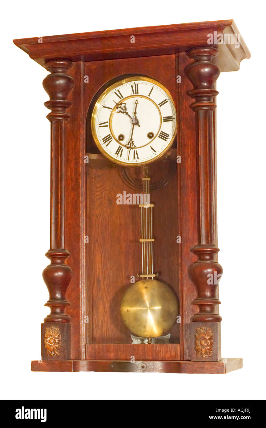 series isolated on white Old Antique clock Stock Photo - Alamy