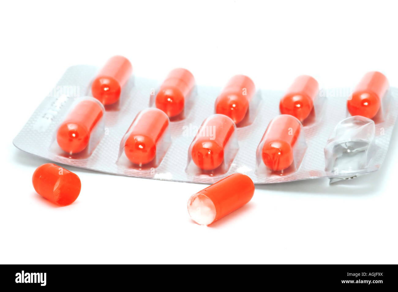 series object on white capsule Stock Photo - Alamy