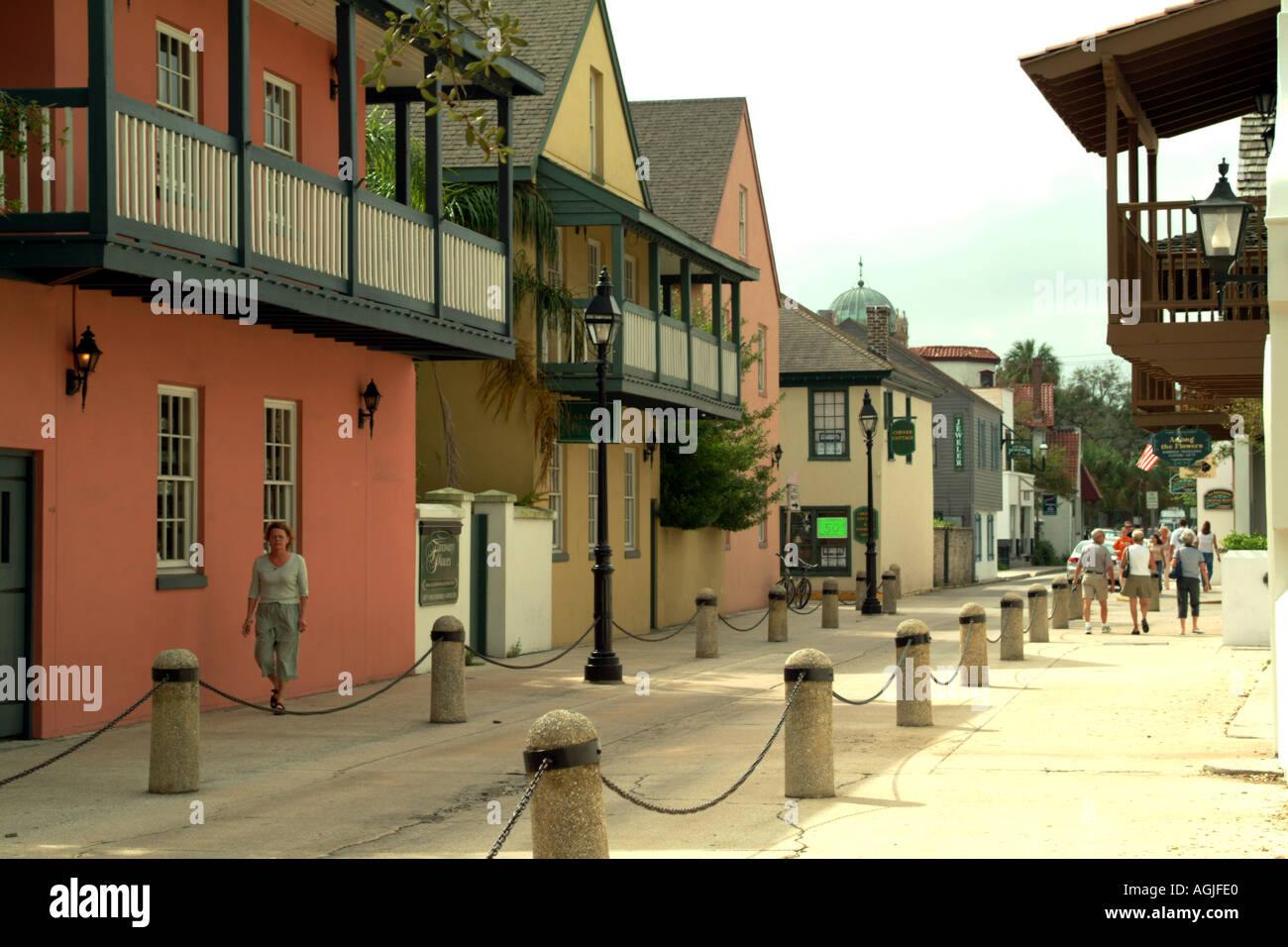 St Augustine Florida fl USA street scene Stock Photo - Alamy