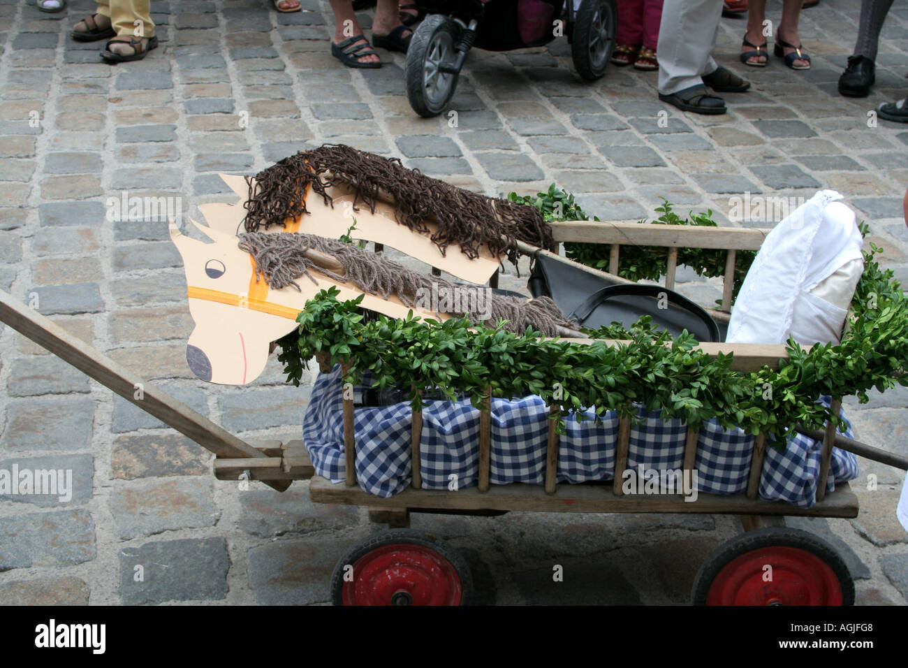 Hobbyhorse in a carriage Bad Toelz Bavaria Germany Stock Photo - Alamy