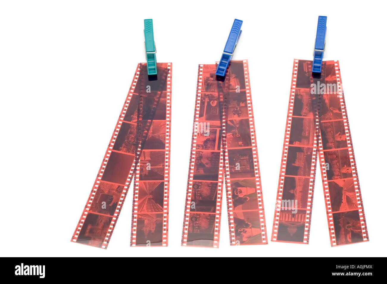 series object on white drying photographic film Stock Photo - Alamy