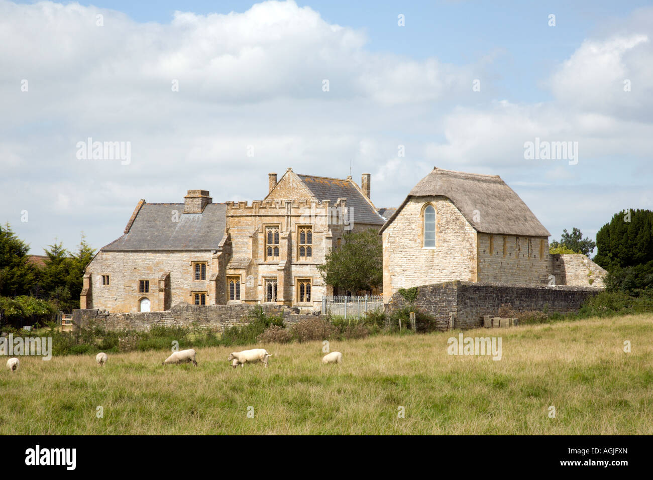 Muchelney Abbey on the Somerset Levels near Langport Stock Photo - Alamy