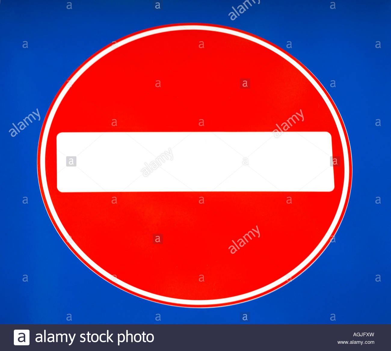 No entry for vehicular traffic signpost Stock Photo - Alamy